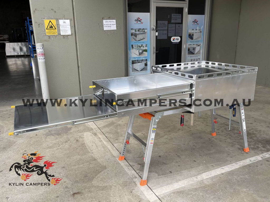 Aluminium Ute Canopy Drawer - Single Drawer with benchKylin Campers