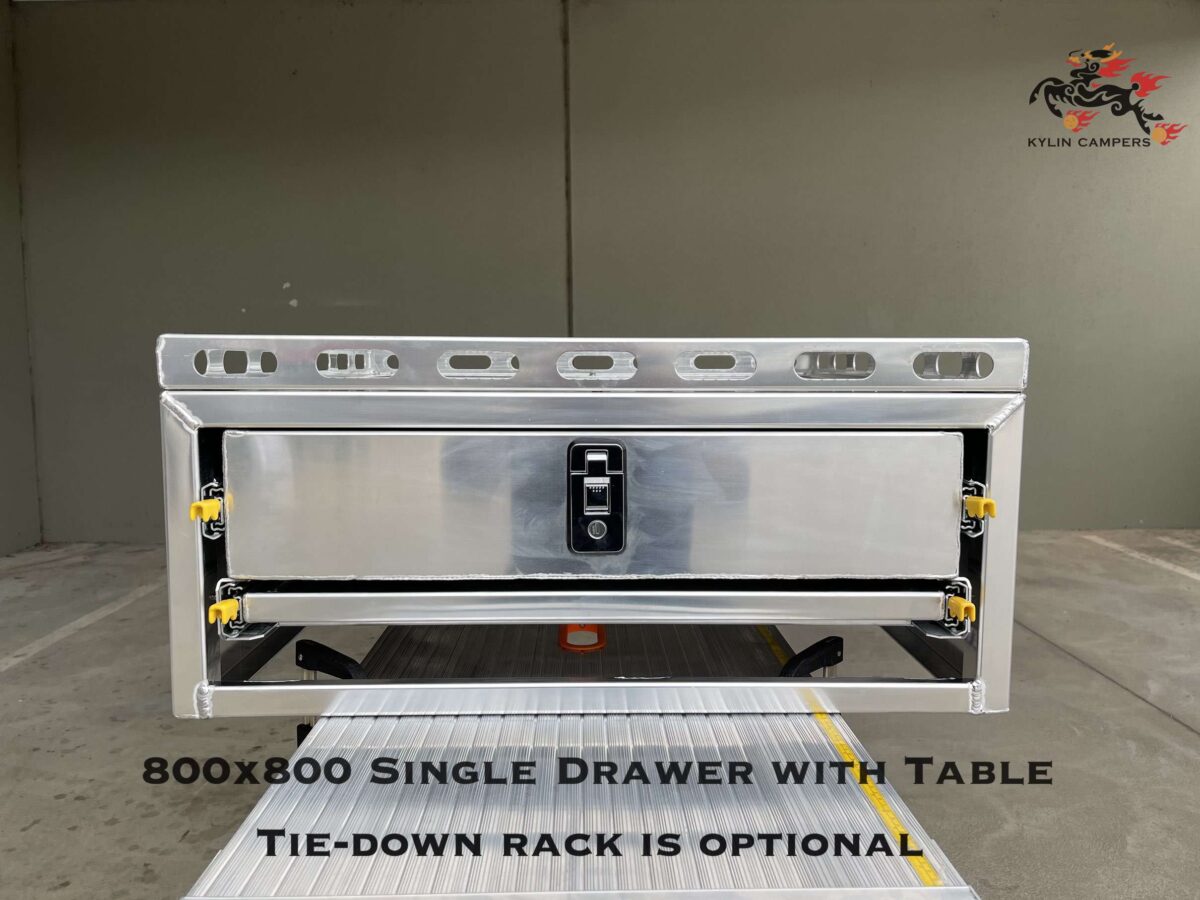 Aluminium Ute Canopy Drawer - Single Drawer with benchKylin Campers