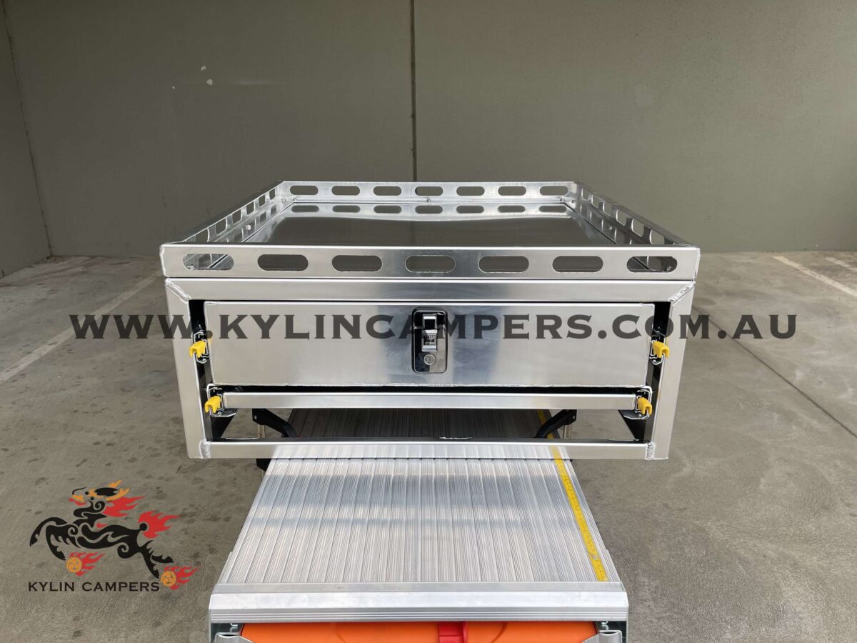 Aluminium Ute Canopy Drawer - Single Drawer with benchKylin Campers