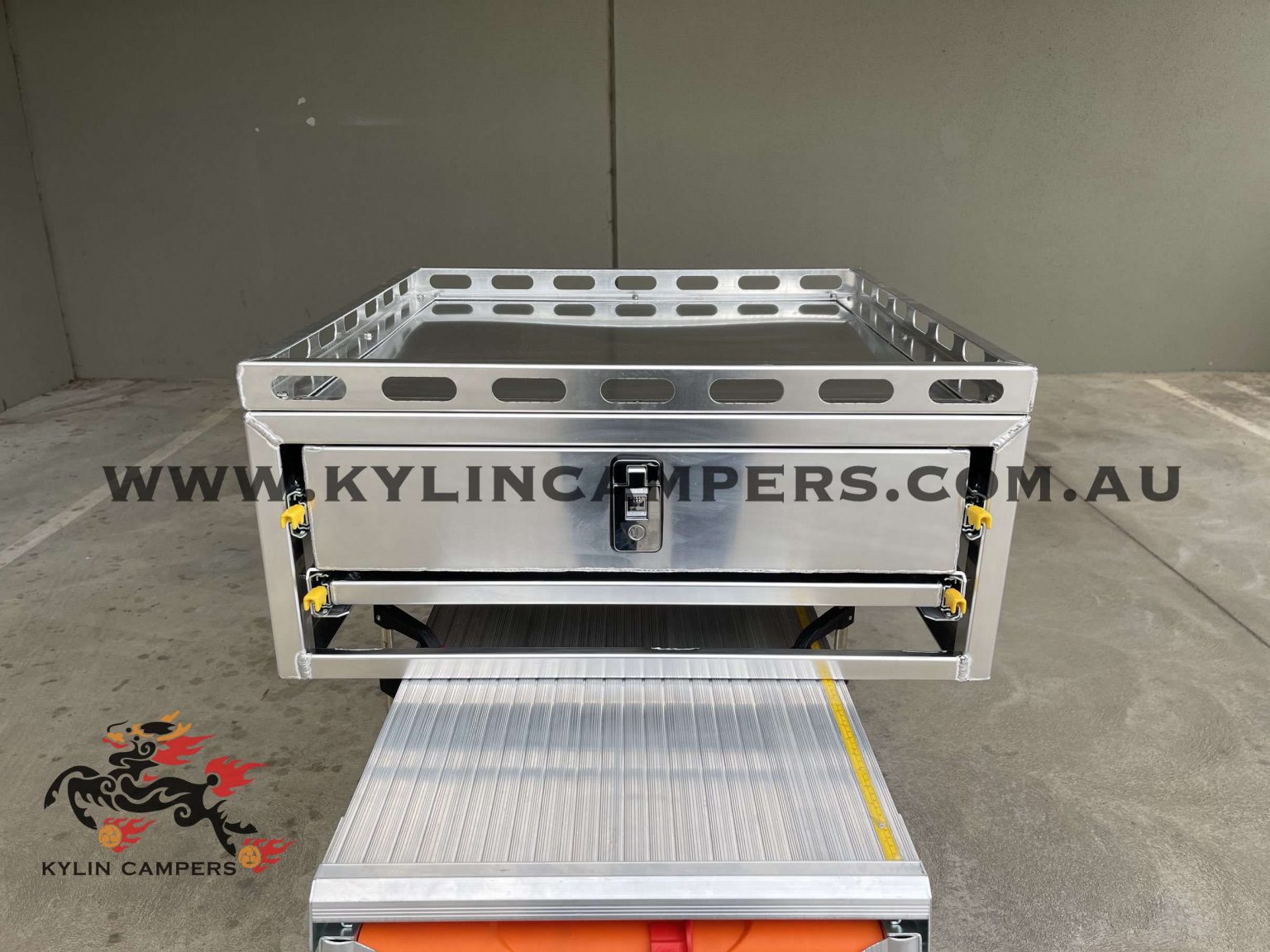 Aluminium Ute Canopy Drawer - Single Drawer with benchKylin Campers