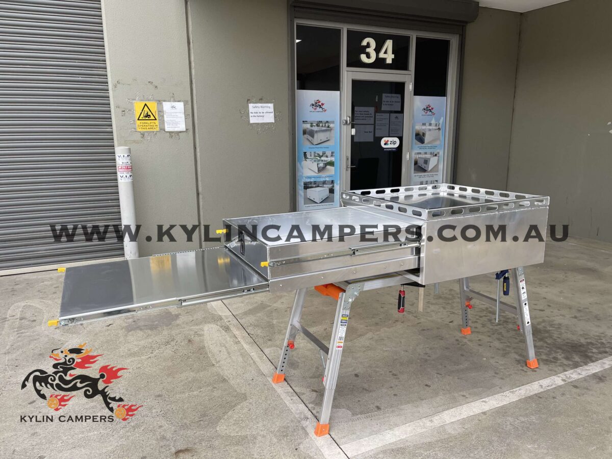 Aluminium Ute Canopy Drawer - Single Drawer with benchKylin Campers