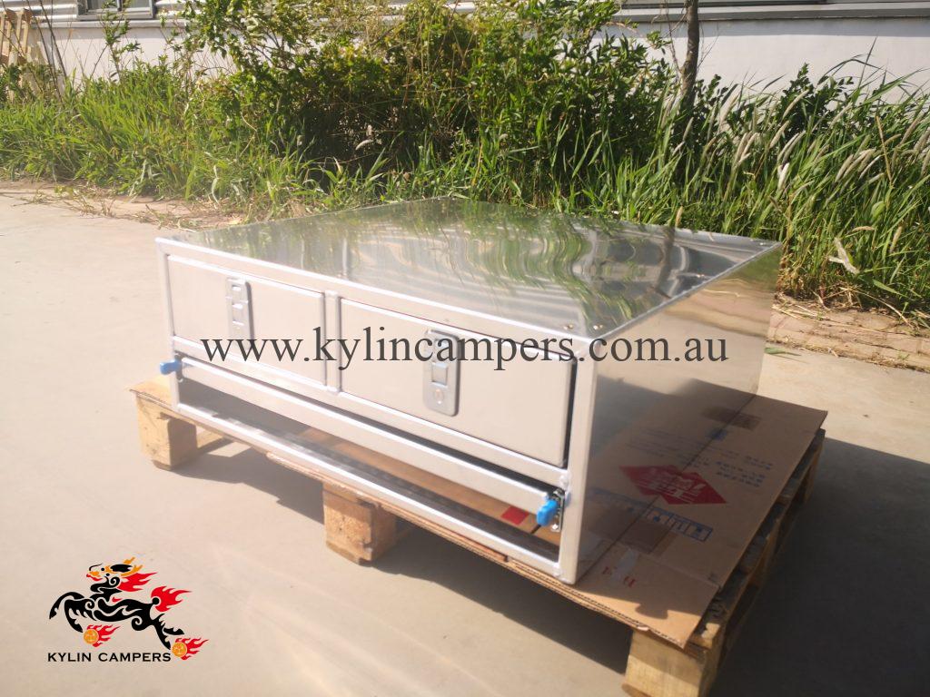 Aluminium Ute Canopy Dual Drawer with table - Kylin CampersKylin Campers