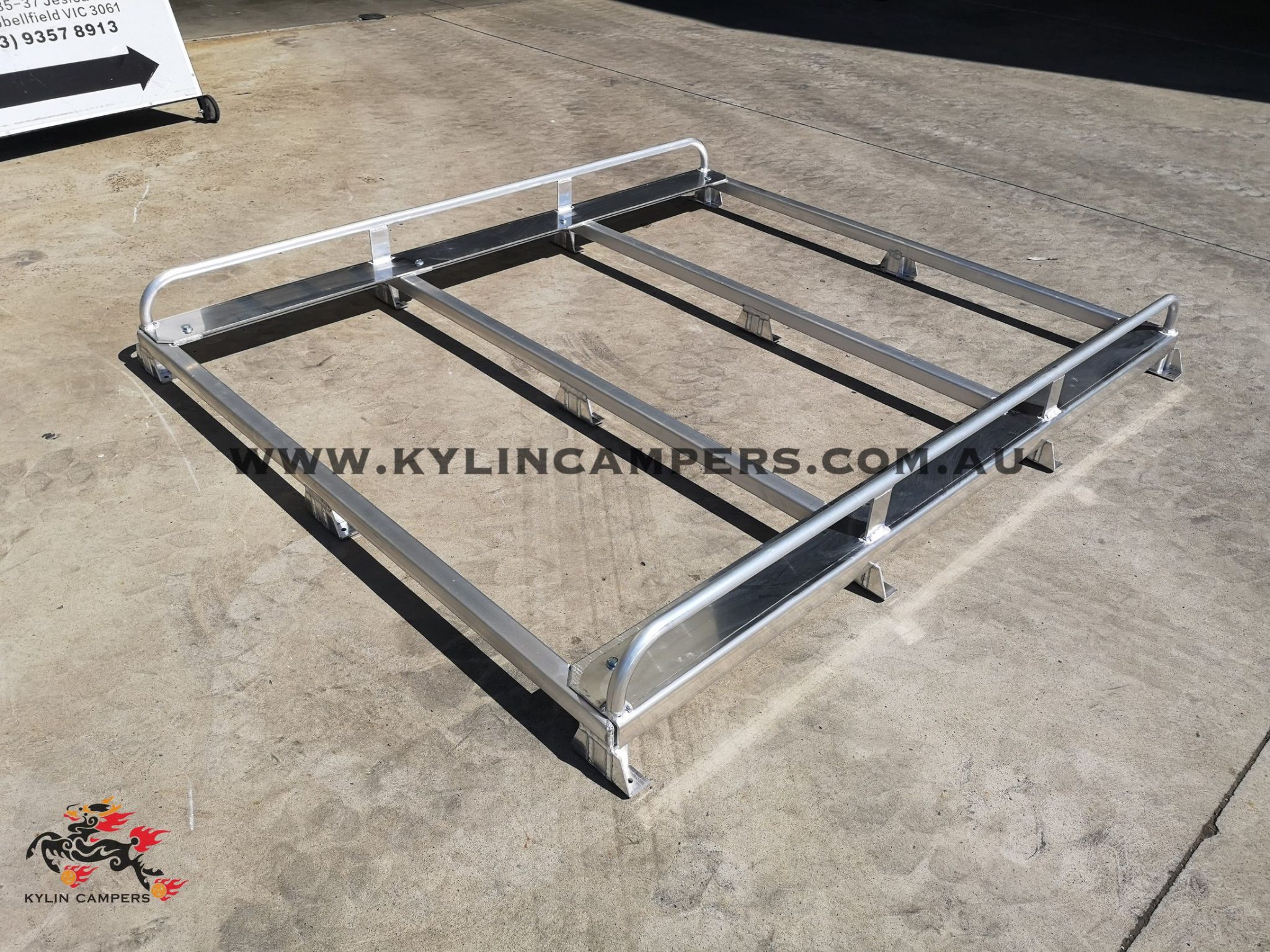 1.8m x 1.5m Silver Ute Canopy Roof Top Tent Rack -Kylin Campers