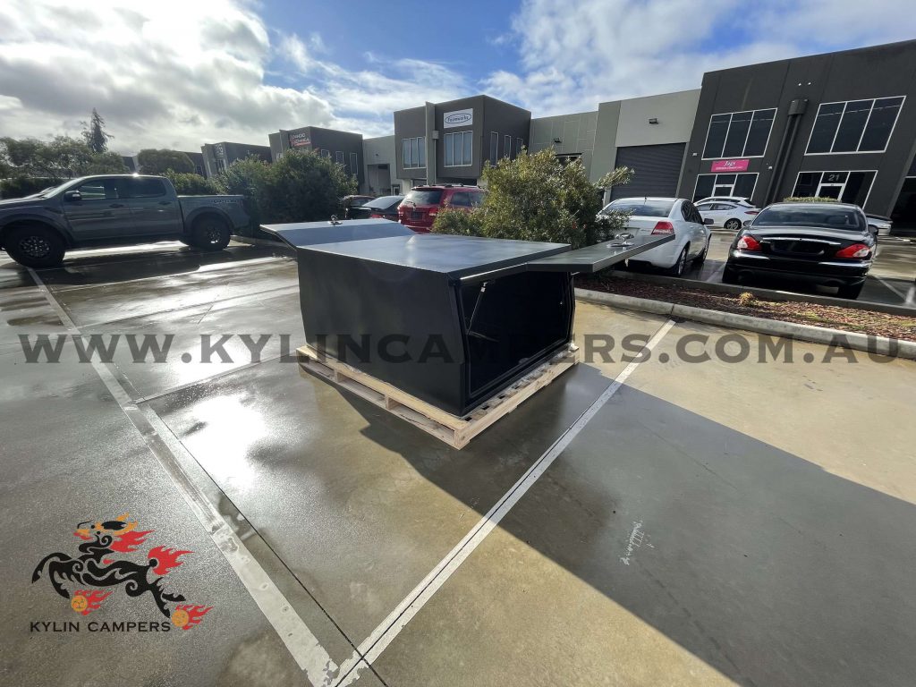 1500mm Black Flat Plate Aluminium CanopyKylin Campers