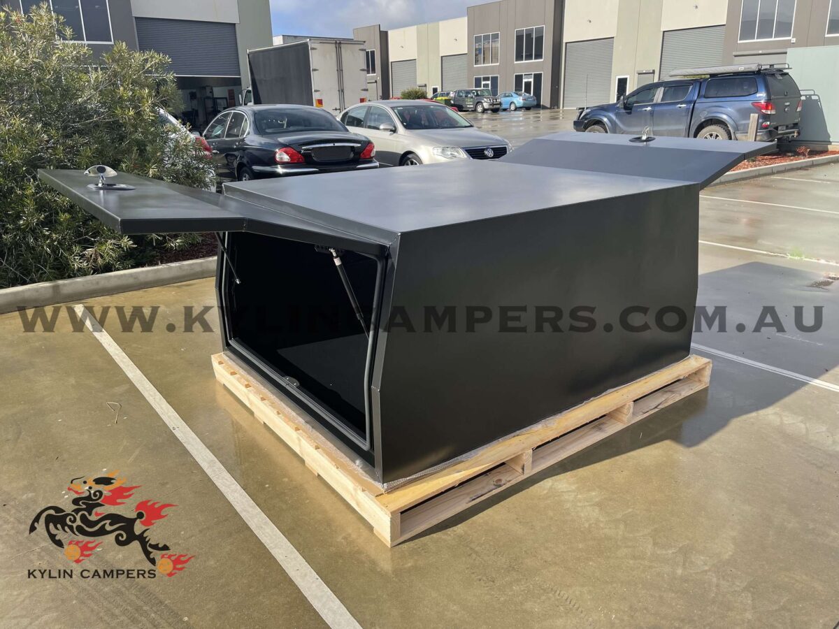 1500mm Black Flat Plate Aluminium CanopyKylin Campers