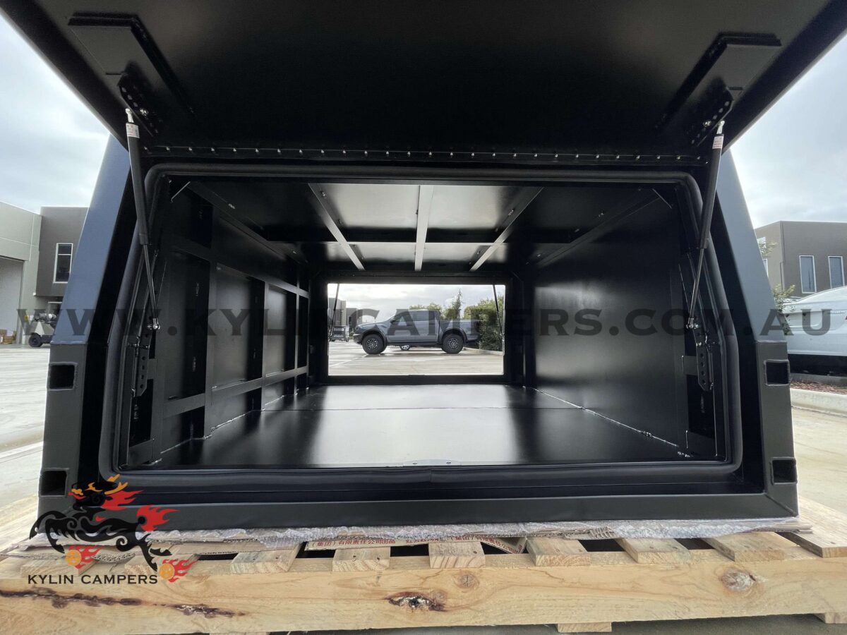 1500mm Long Black Flat Jack off Canopy, aluminium ute canopyKylin Campers