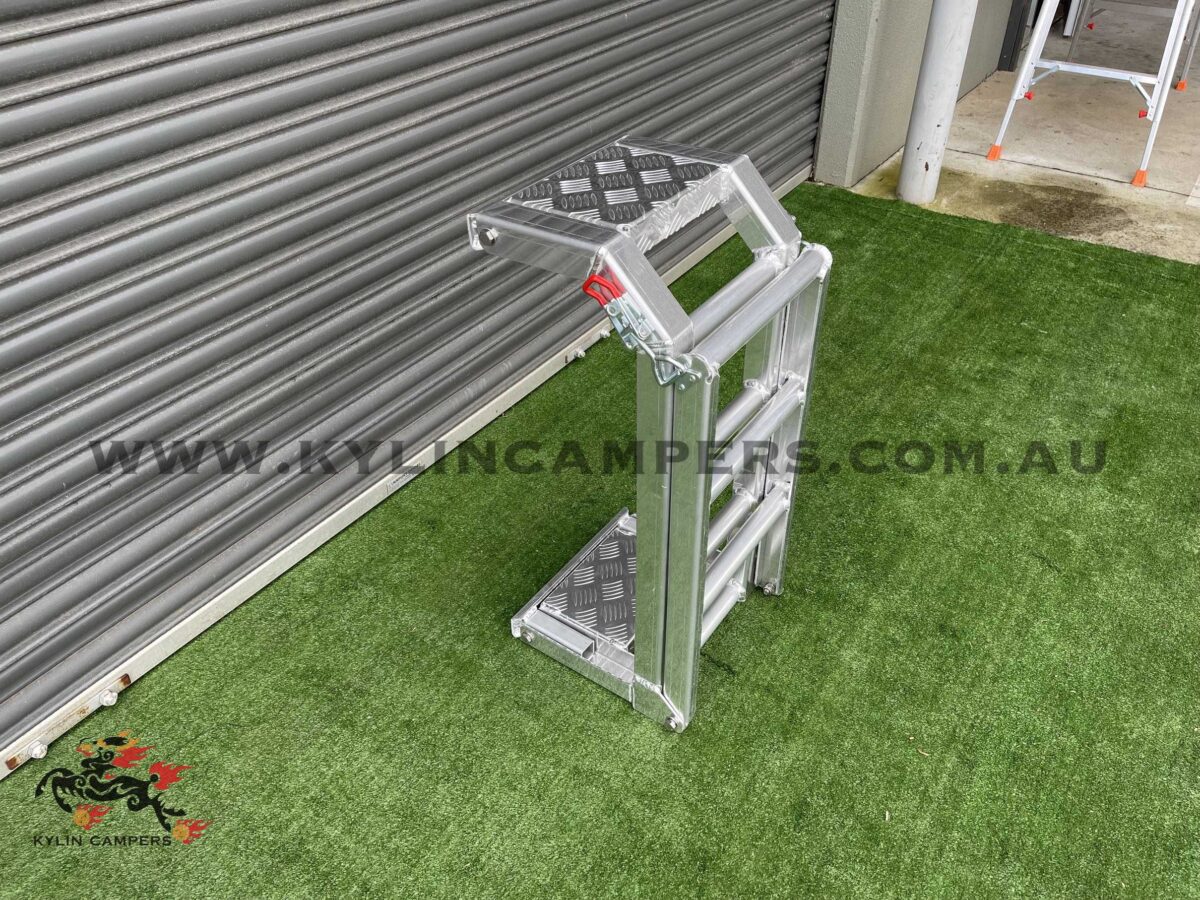 Adjustable Alloy Ladder for Ute Canopy -Kylin Campers