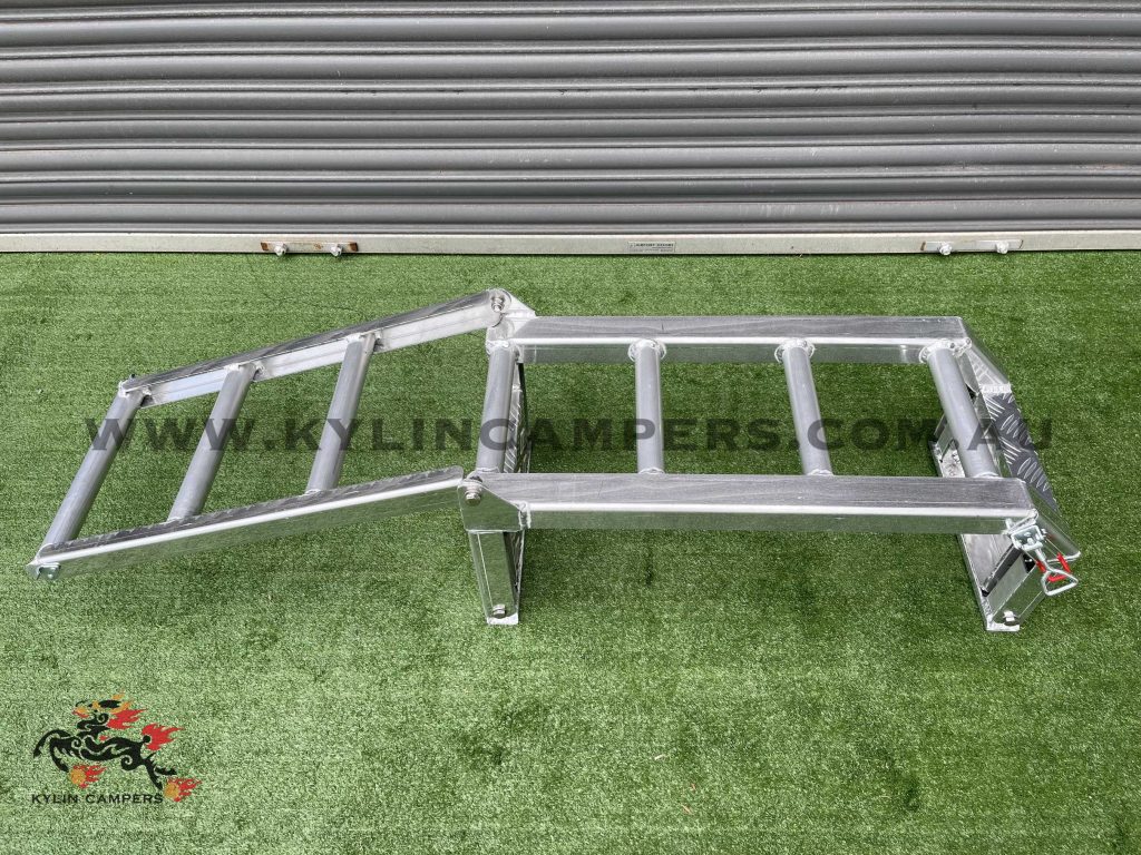 Adjustable Alloy Ladder for Ute Canopy -Kylin Campers