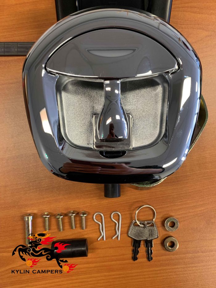 Chrome Whale Tail Lock for Ute Canopy - Kylin CampersKylin Campers