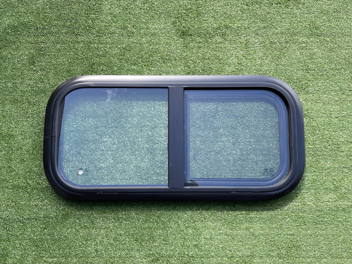 Black Alloy Sliding Window for Caravan or Ute Canopy (750mm x 350mm ...