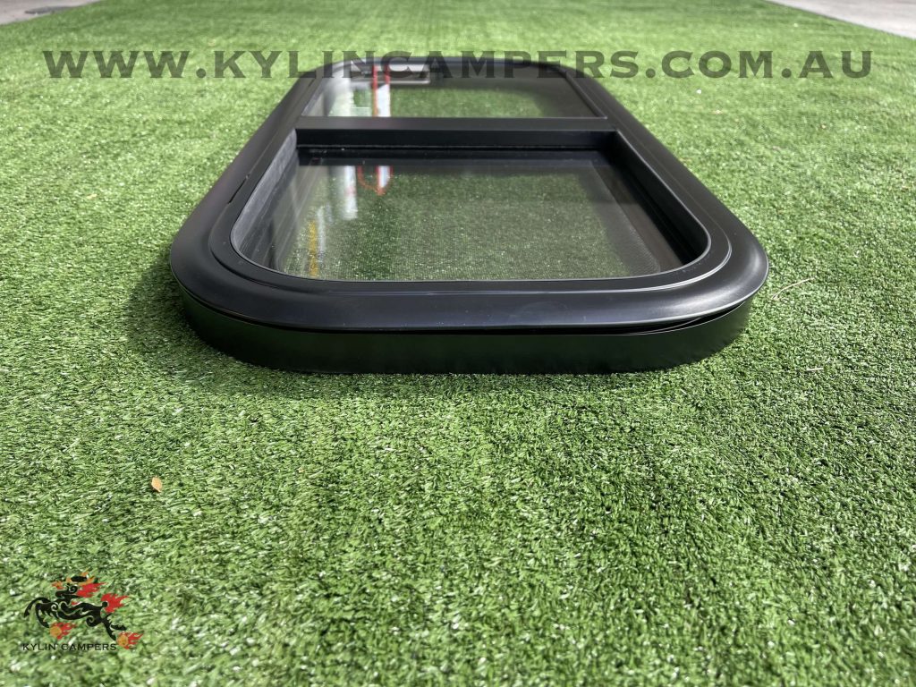 Black Alloy Sliding Window for Caravan or Ute Canopy (750mm x 350mm ...