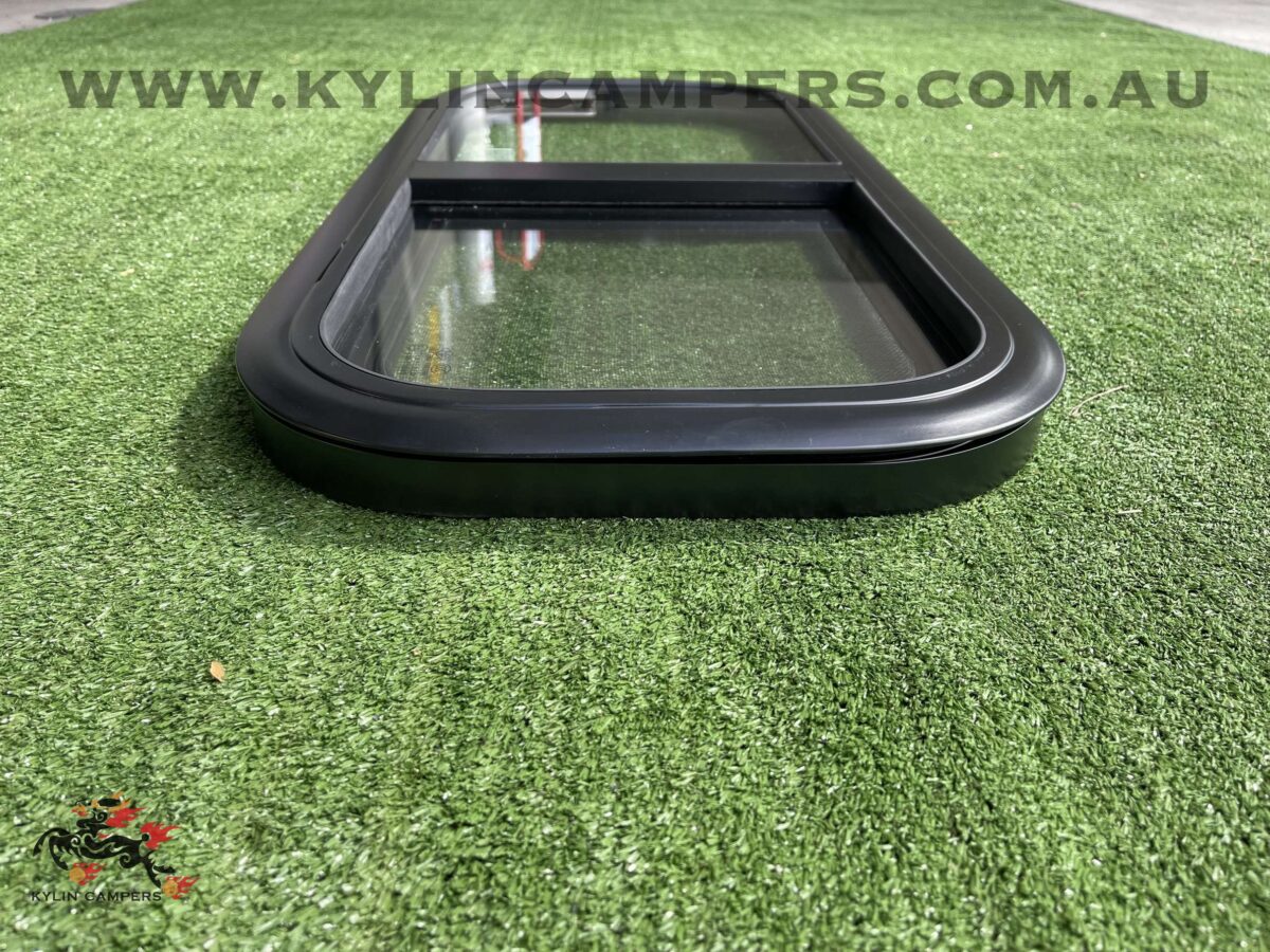 Black Alloy Sliding Window for Caravan or Ute Canopy (750mm x 350mm ...