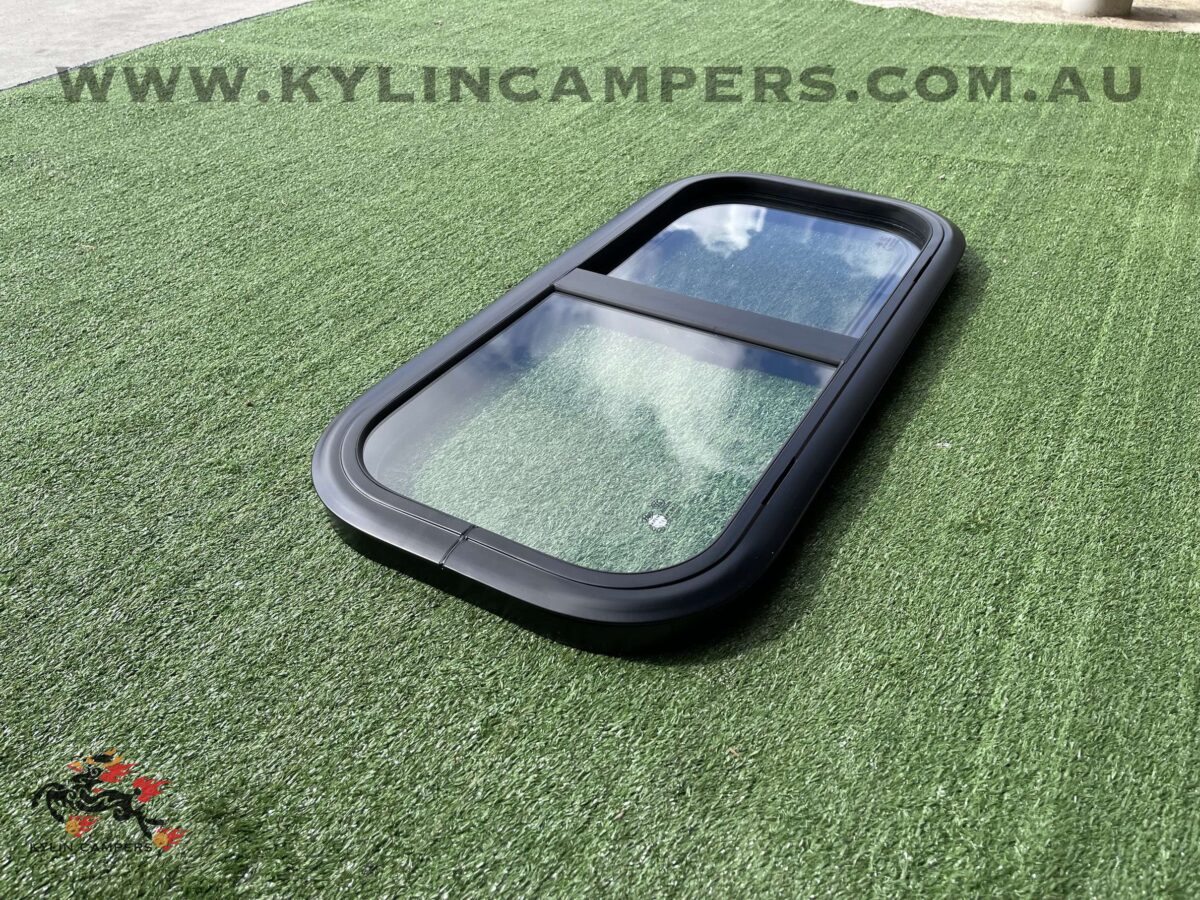 Black Alloy Sliding Window for Caravan or Ute Canopy (750mm x 350mm ...