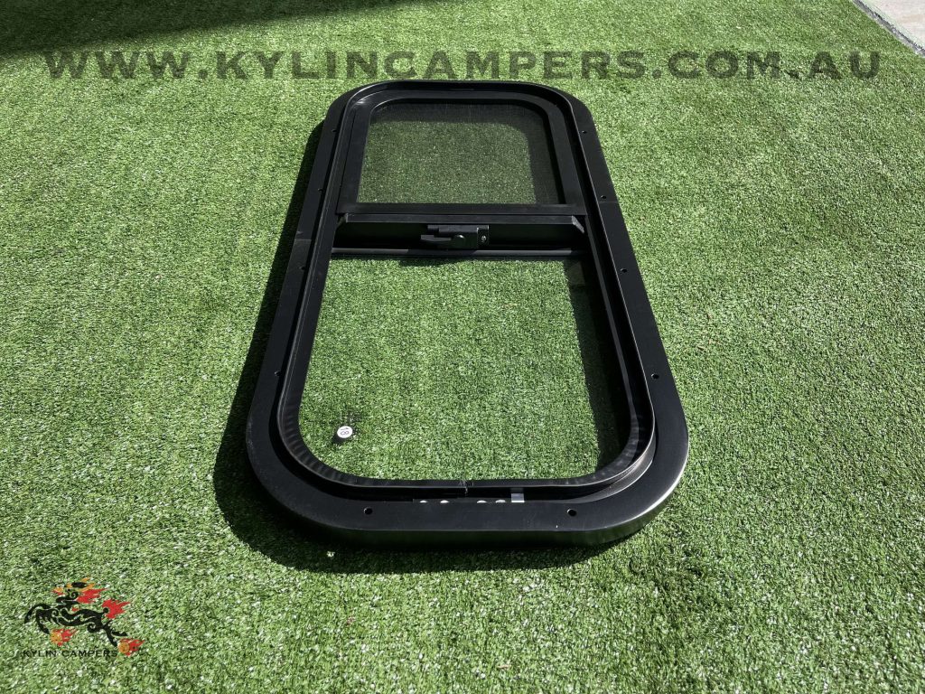 Black Alloy Sliding Window for Caravan or Ute Canopy (750mm x 350mm ...