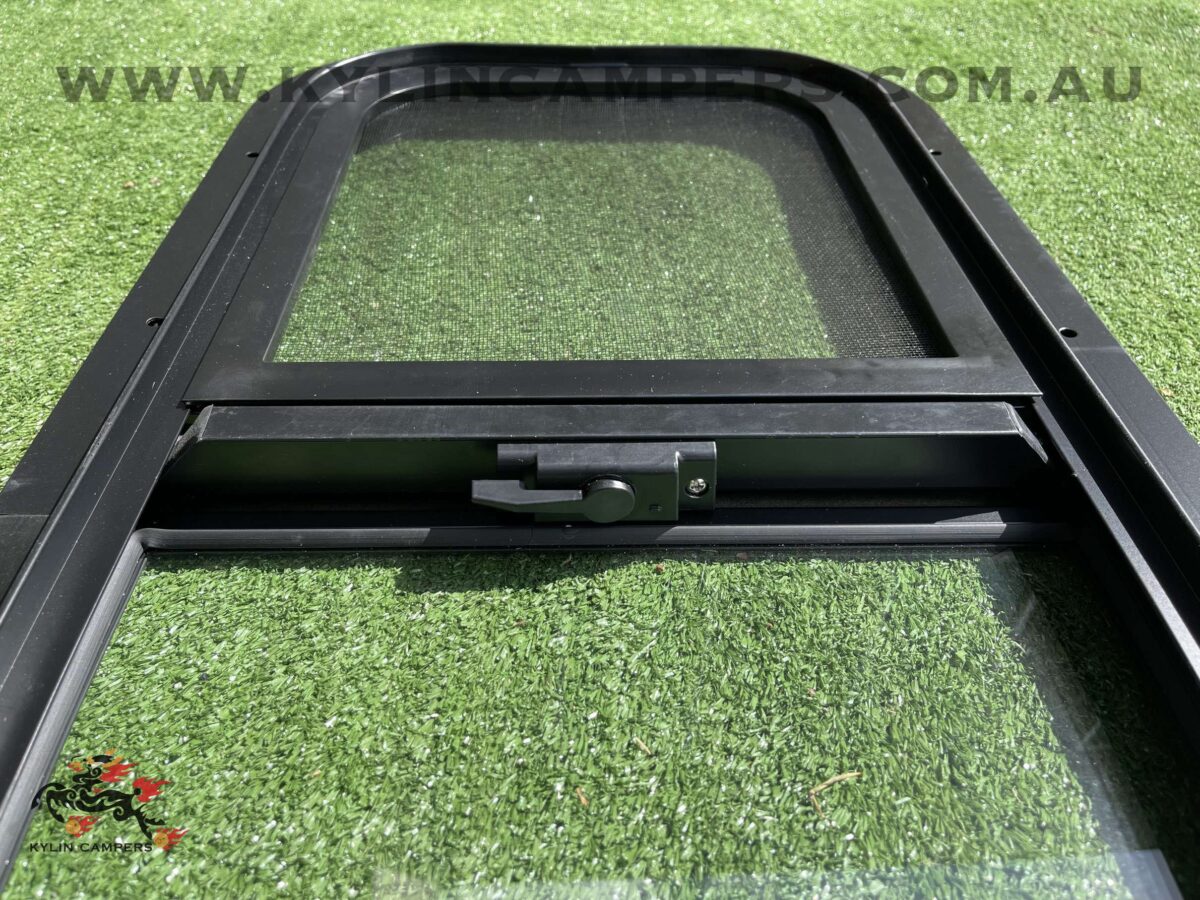 Black Alloy Sliding Window for Caravan or Ute Canopy (750mm x 350mm ...