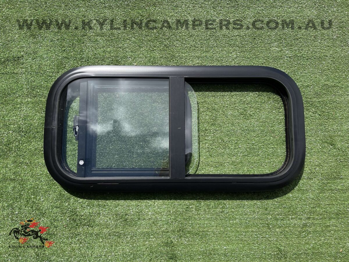Black Alloy Sliding Window for Caravan or Ute Canopy (750mm x 350mm ...