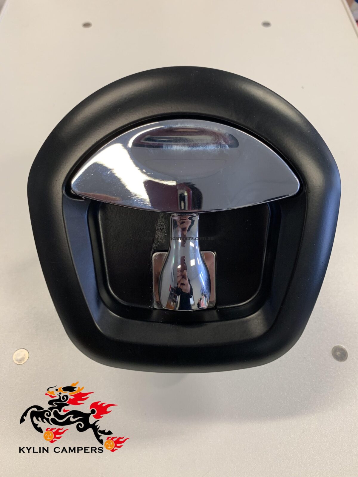 Whale Tail Lock for Ute Canopy in Black -Kylin Campers