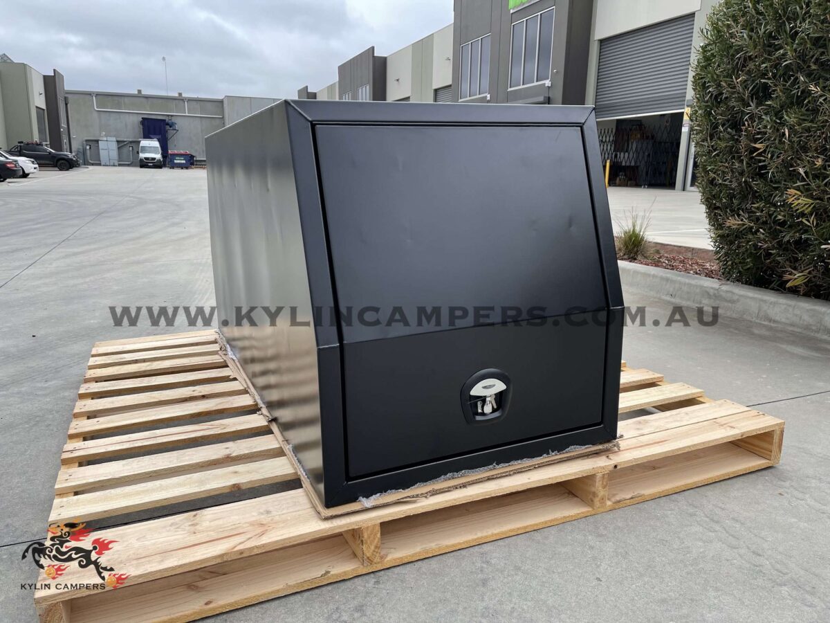 800mm Long Black Flat Plate Ute Canopy Alloy CanopyKylin Campers