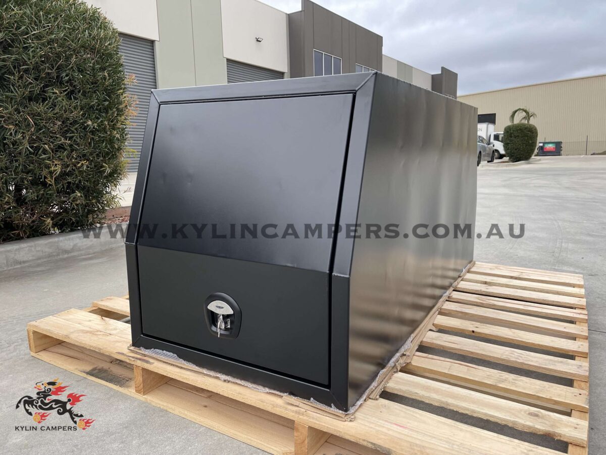 800mm Long Black Flat Plate Ute Canopy Alloy CanopyKylin Campers