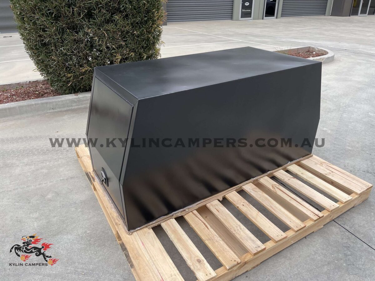 800mm Long Black Flat Plate Ute Canopy Alloy CanopyKylin Campers