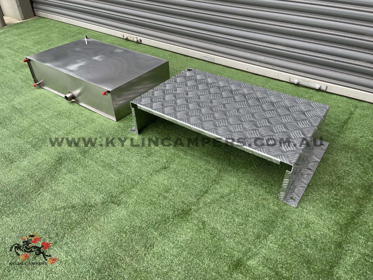 450mm Long Stainless Steel Water Tank for Ute Tray (57L) -Kylin Campers