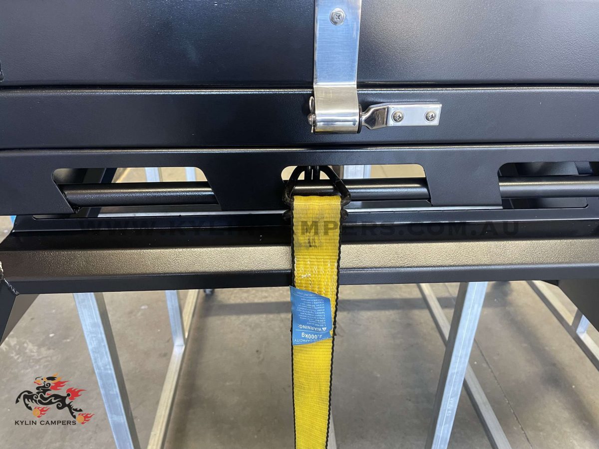 1630mm Long Ute Tray Rope Rail (Black) 1 PairKylin Campers