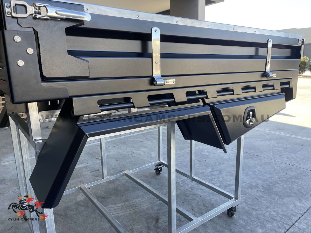 1630mm Long Ute Tray Rope Rail (Black) 1 PairKylin Campers