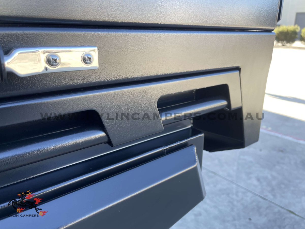 1630mm Long Ute Tray Rope Rail (Black) 1 PairKylin Campers