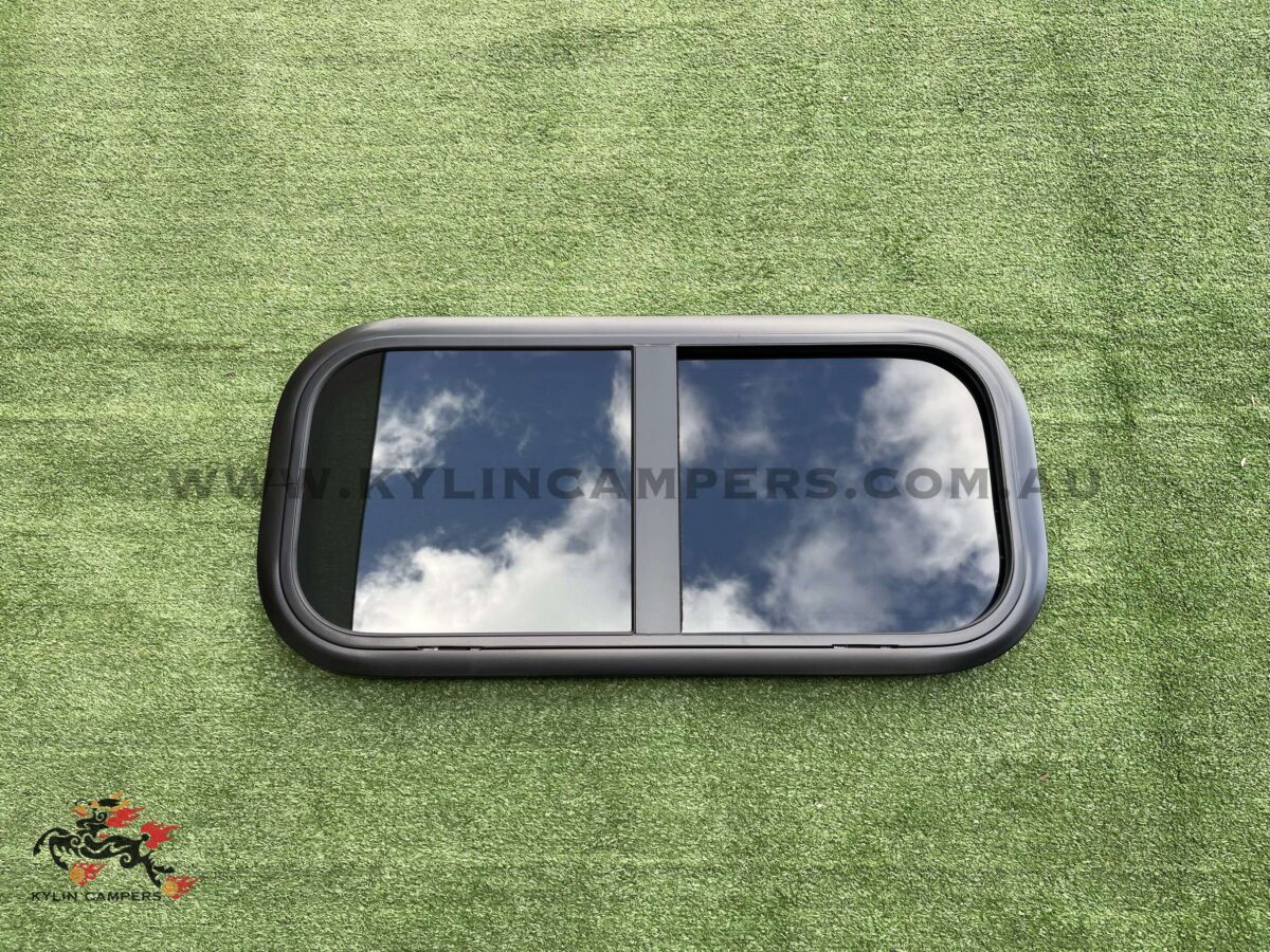 Black Alloy Sliding Window for Caravan or Ute Canopy (750mm x 350mm ...