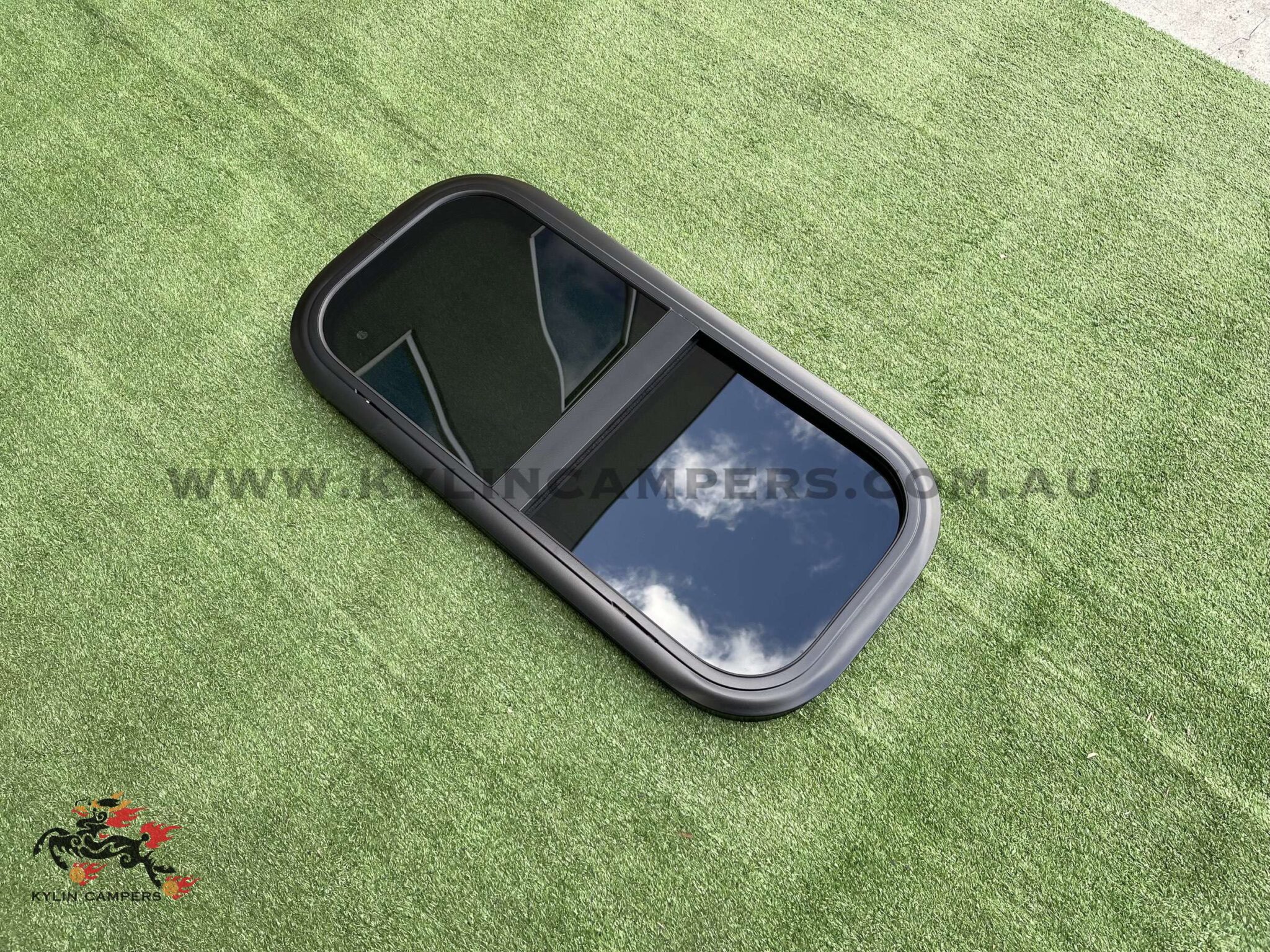 Black Alloy Sliding Window for Caravan or Ute Canopy (750mm x 350mm ...