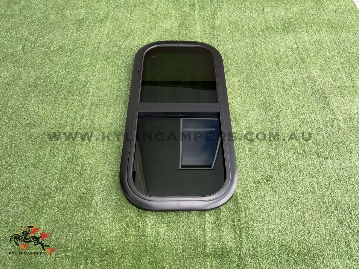 Black Alloy Sliding Window for Caravan or Ute Canopy (750mm x 350mm ...