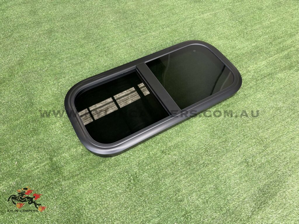 Black Alloy Sliding Window for Caravan or Ute Canopy (750mm x 350mm ...