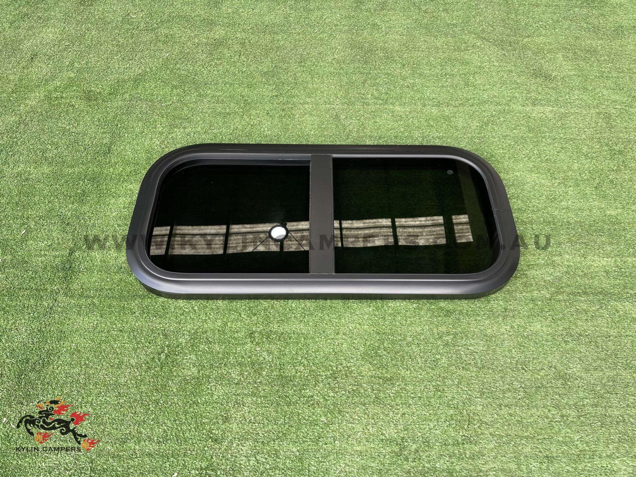 Black Alloy Sliding Window for Caravan or Ute Canopy (750mm x 350mm ...