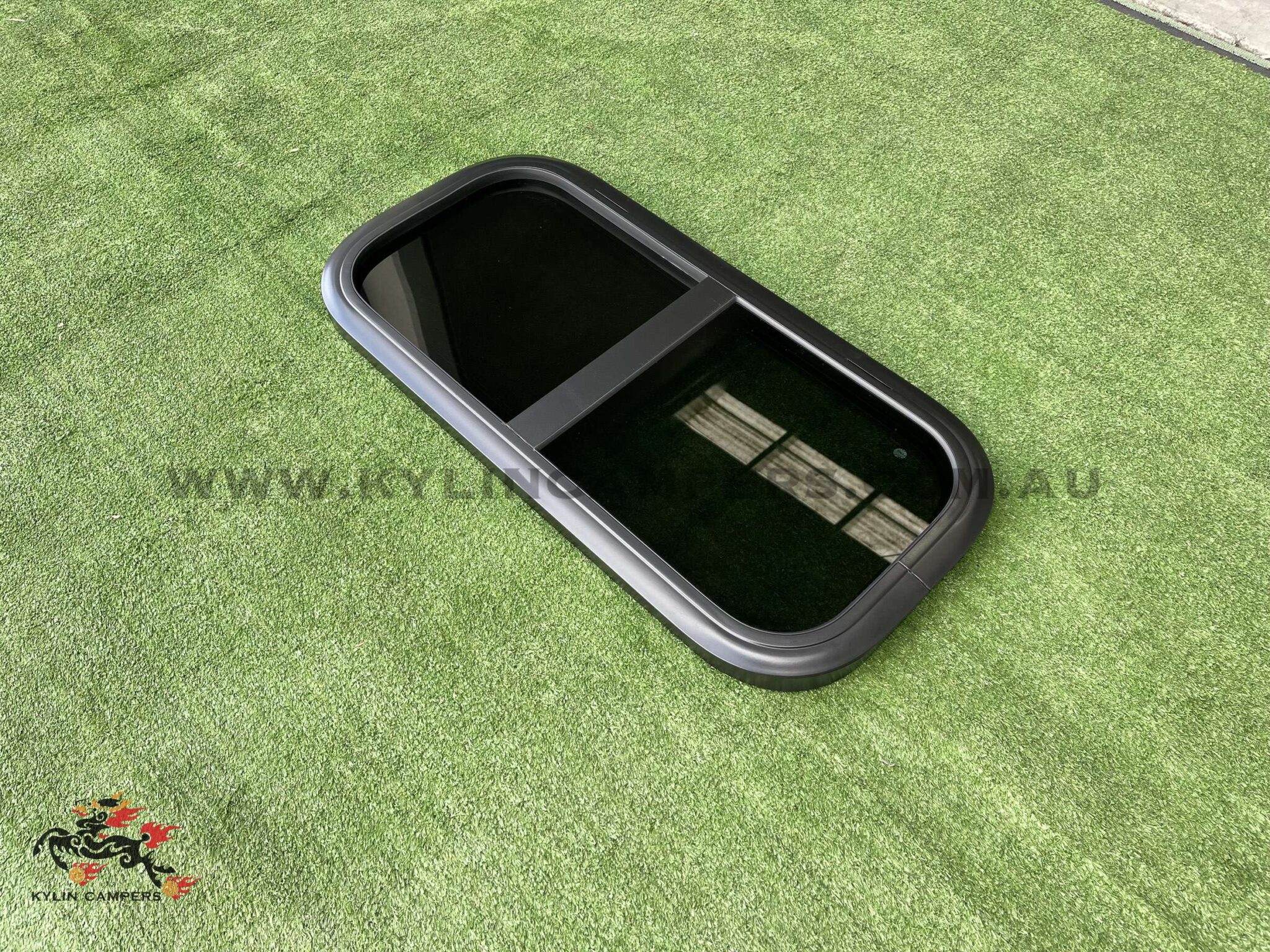 Black Alloy Sliding Window for Caravan or Ute Canopy (750mm x 350mm ...