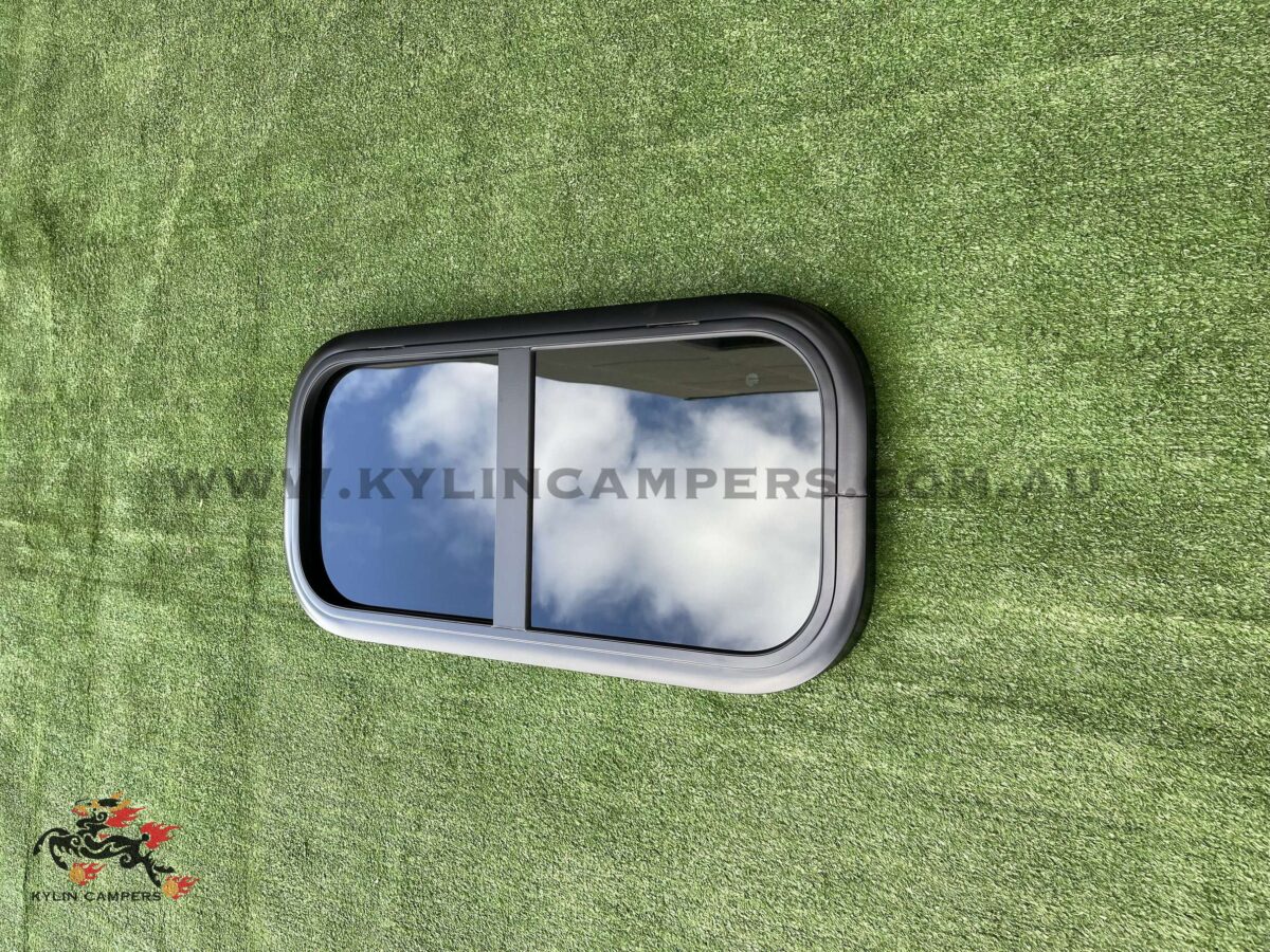Black Alloy Sliding Window for Caravan or Ute Canopy (750mm x 350mm ...