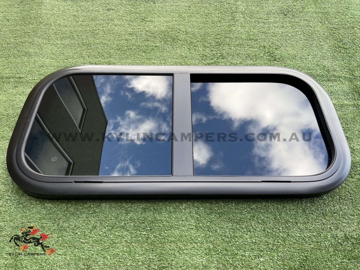 Black Alloy Sliding Window for Caravan or Ute Canopy (750mm x 350mm ...