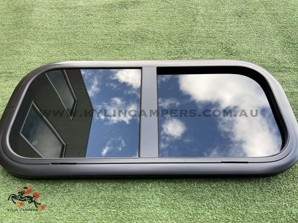 Black Alloy Sliding Window for Caravan or Ute Canopy (750mm x 350mm ...
