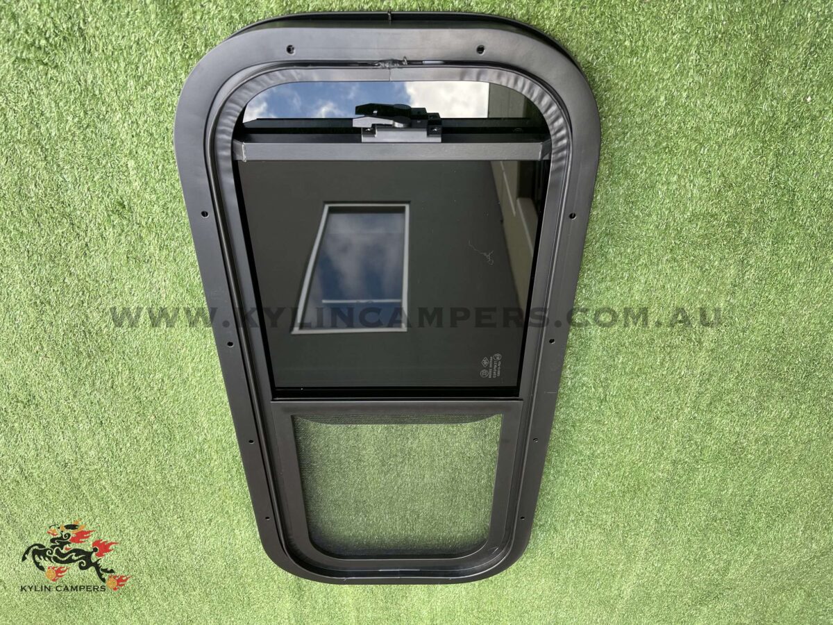 Black Alloy Sliding Window for Caravan or Ute Canopy (750mm x 350mm ...