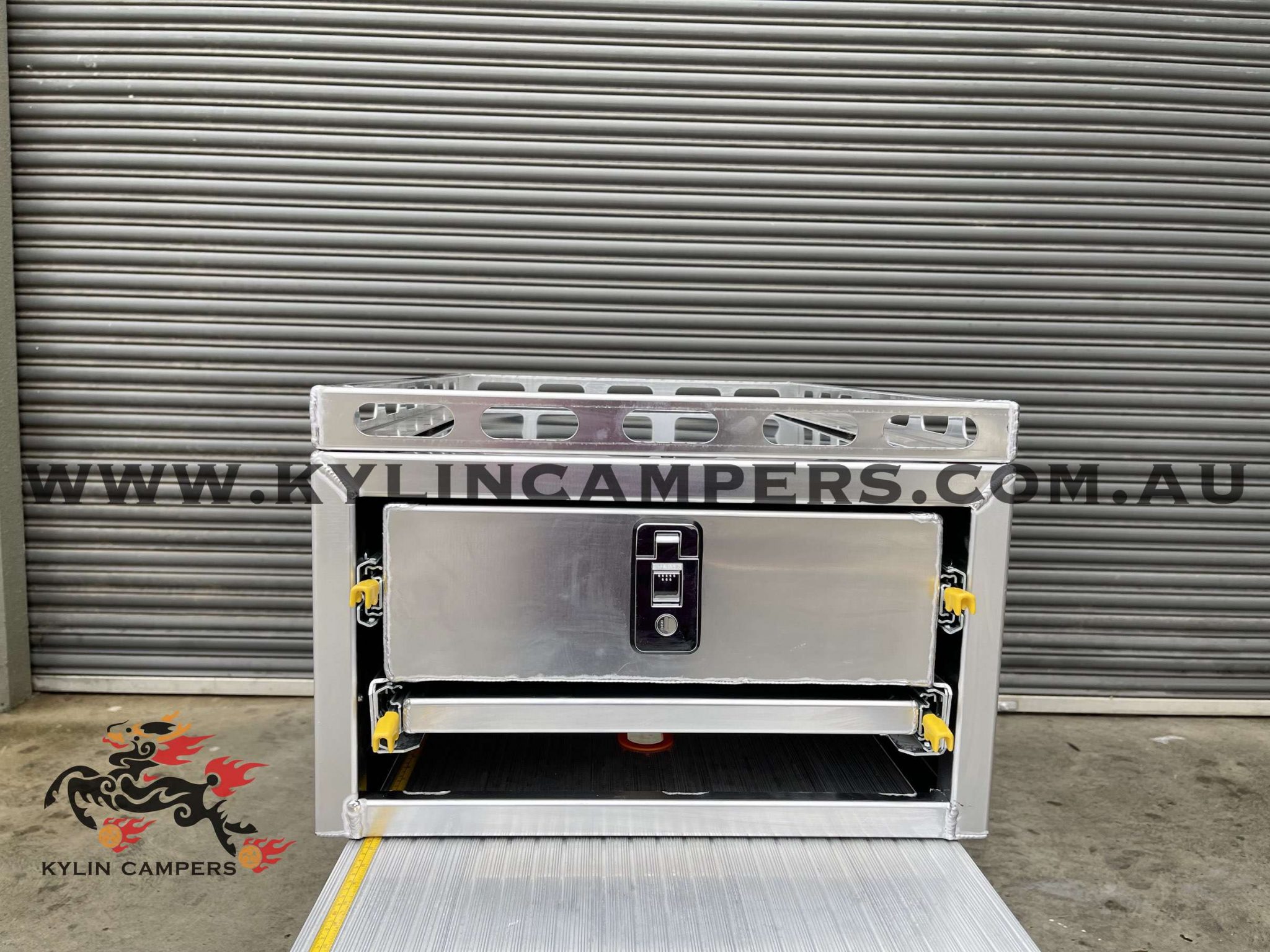 Aluminium Ute Canopy Drawer - 550mm wide single drawer with tableKylin ...
