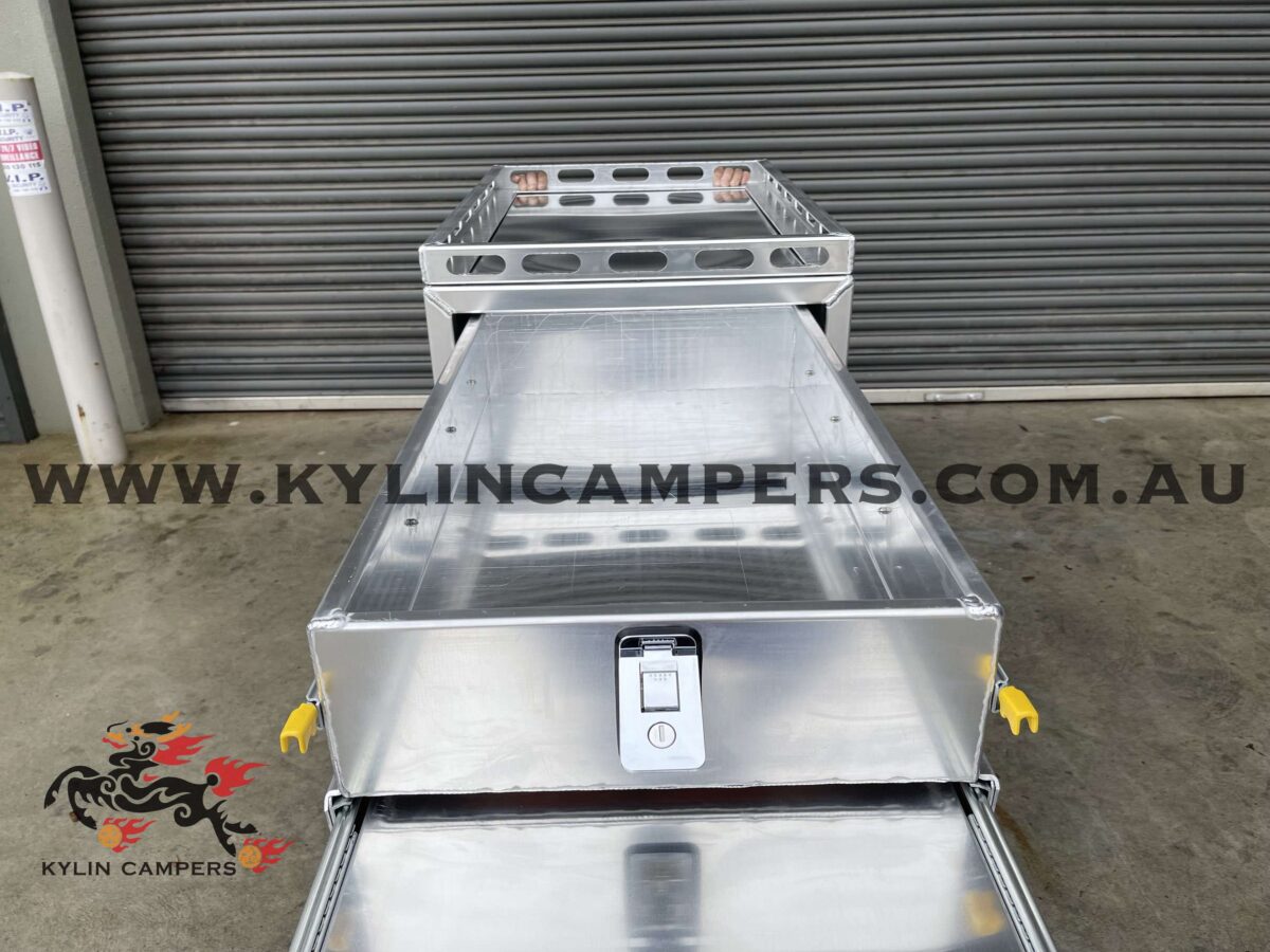 Aluminium Ute Canopy Drawer - 550mm wide single drawer with tableKylin ...