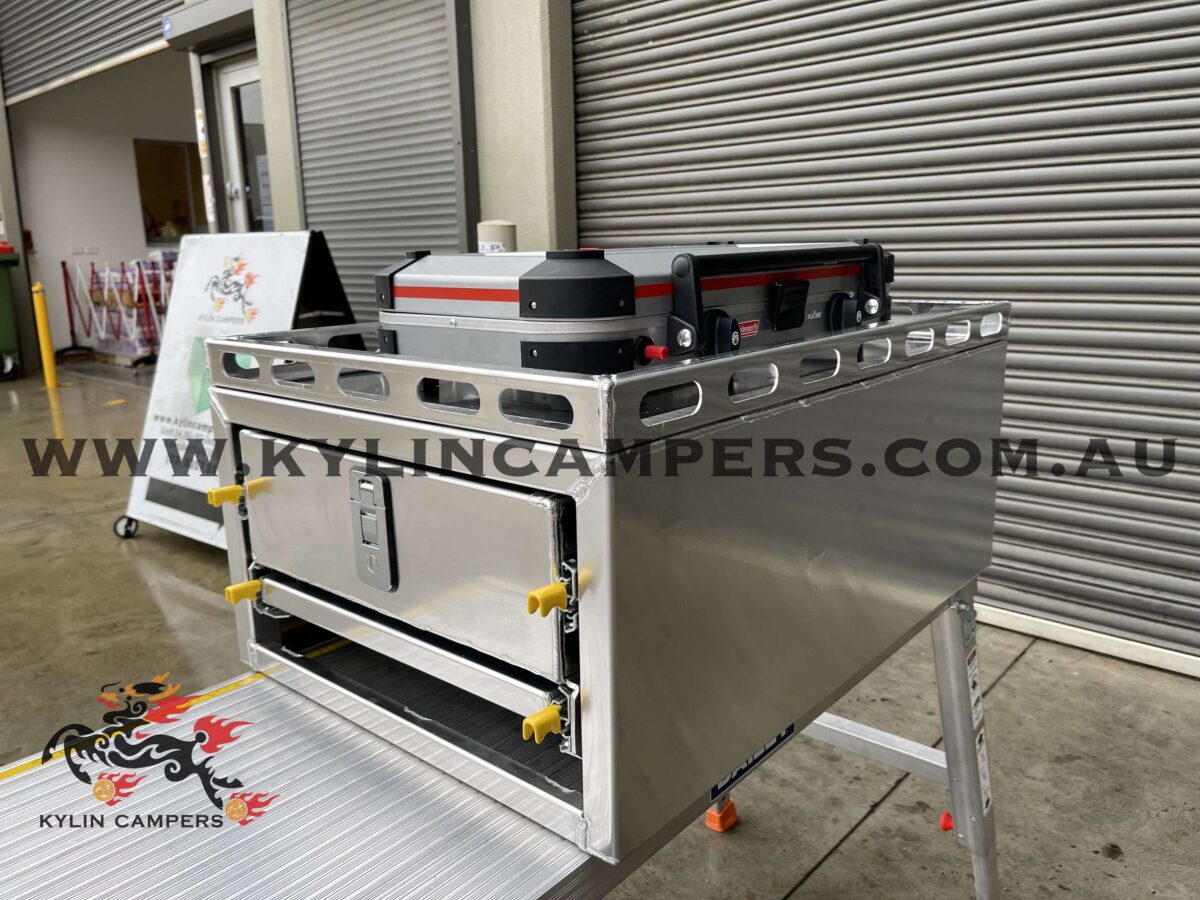 Aluminium Ute Canopy Drawer - 550mm wide single drawer with tableKylin ...