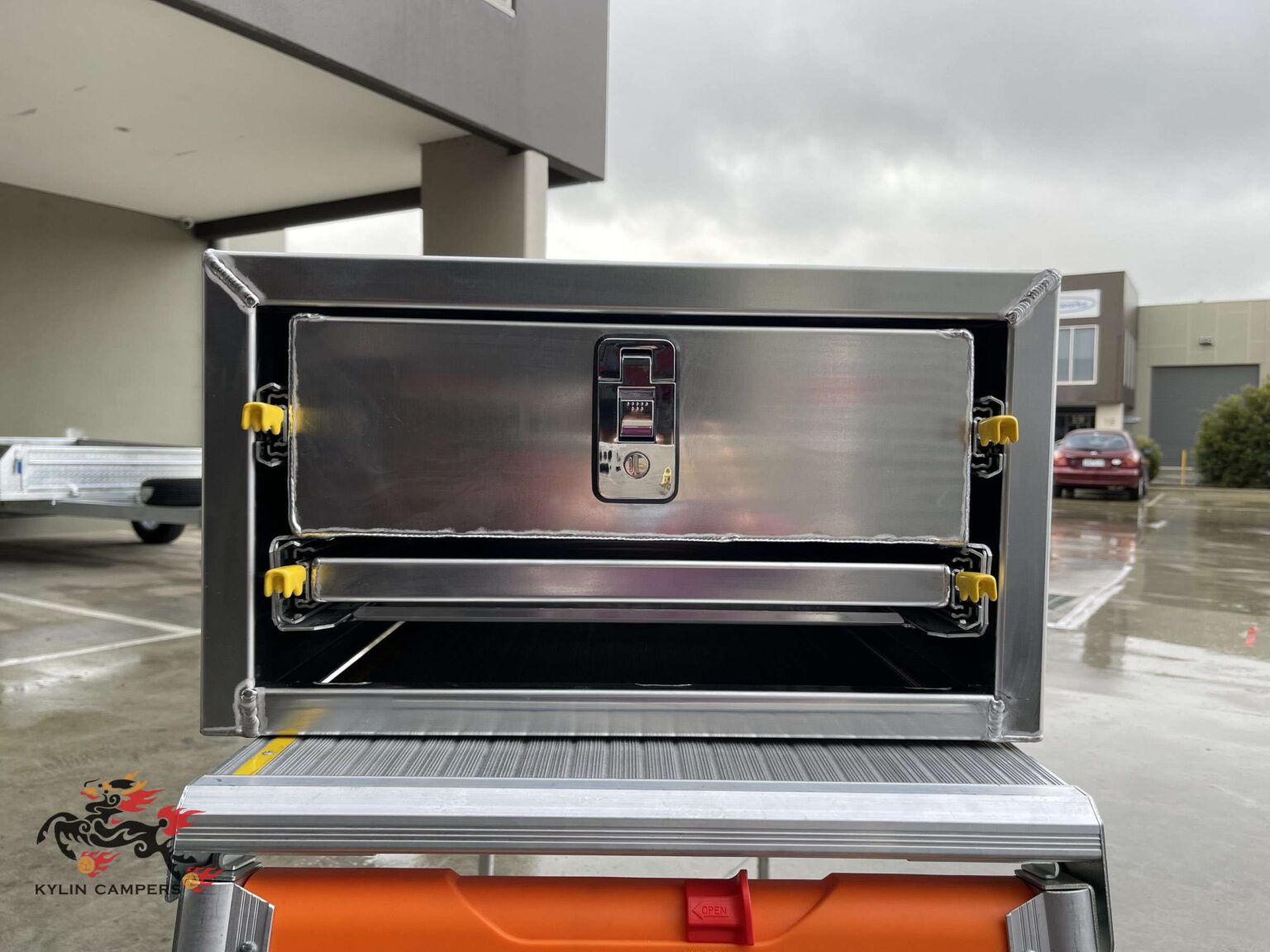 Aluminium Ute Canopy Drawer - 550mm wide single drawer with tableKylin ...