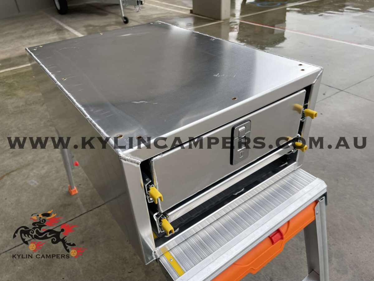 Aluminium Ute Canopy Drawer - 550mm wide single drawer with tableKylin ...