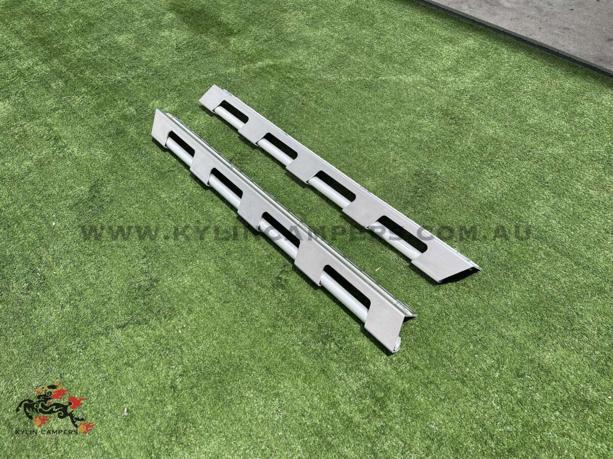 900mm Long Ute Tray Rope Rail (Silver) 1 PairKylin Campers