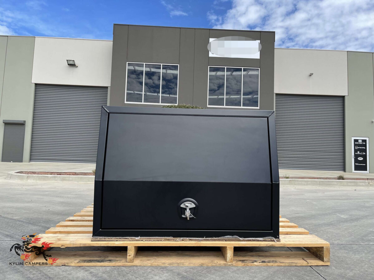 1200mm Black Flat Plate Half Canopy - (three point locking) -Kylin Campers