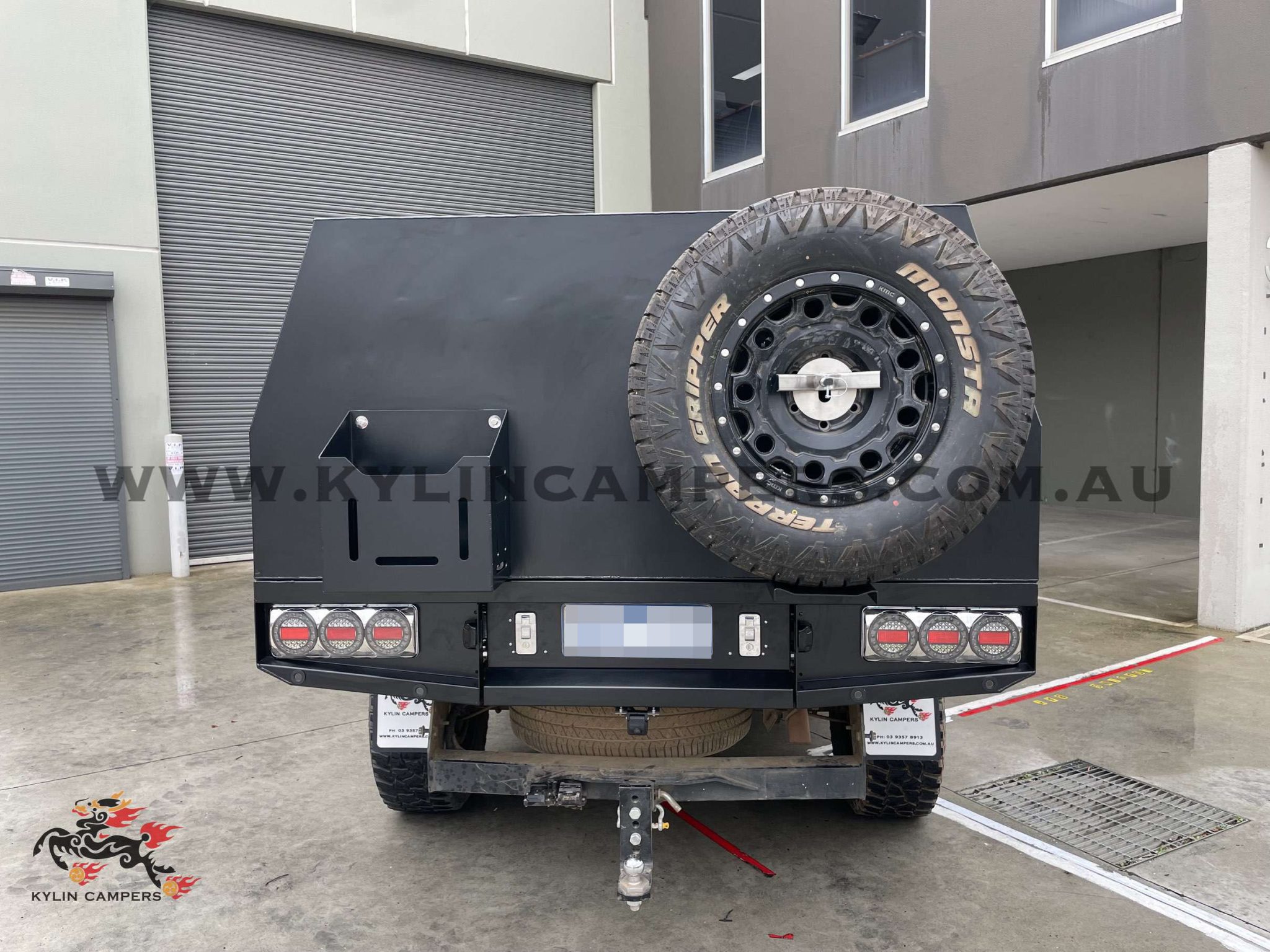 Dual Cab Aluminium Ute Tray - Satin BlackKylin Campers